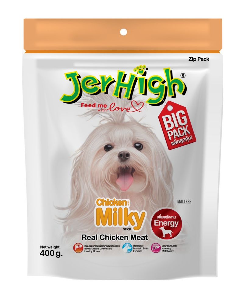 Jerhigh Pet Shop Online Store. เจอร์ไฮ ชิคเก้น วิช มิลค์กี้ สติ๊ก 400 ...